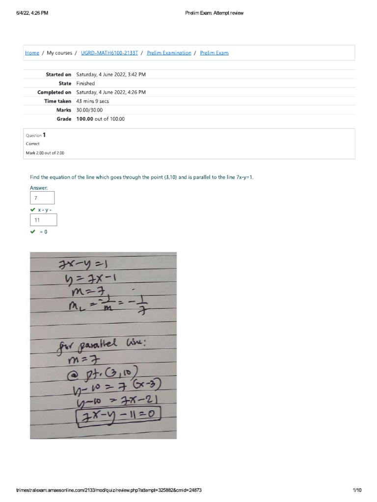 Calculus 1 Prelim Exam | PDF Calculus 1 Prelim Exam | PDF