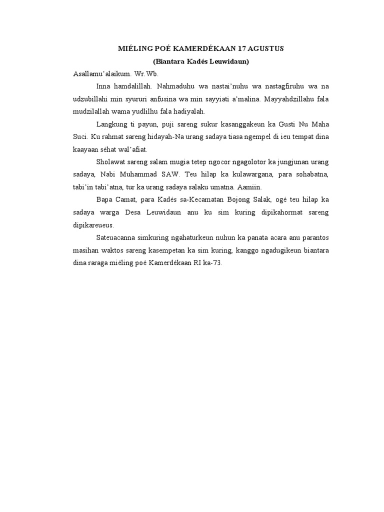 Contoh Biantara | PDF