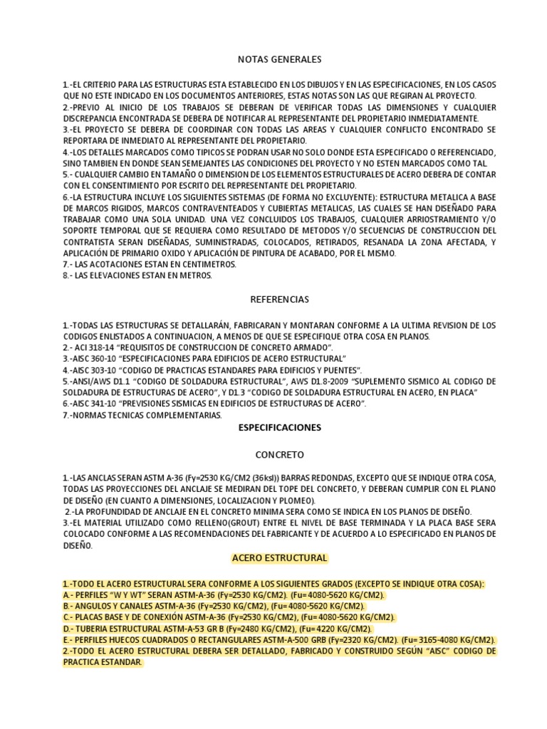 Notas Generales Const de Estruts de Acero22 | Descargar gratis PDF ...