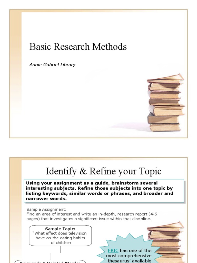 Basic Research Method | PDF