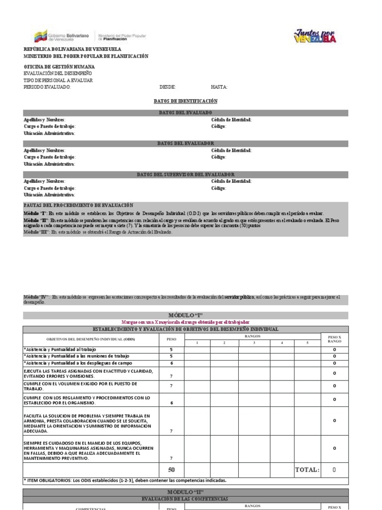 Formato Evaluacion Empleado Maraima | PDF | Servidor (Computación ...