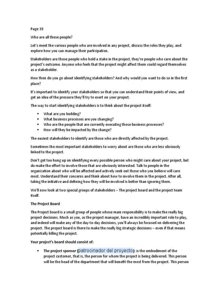 The Principles of Project Management Cap. 2 Resumen | PDF | Project ...