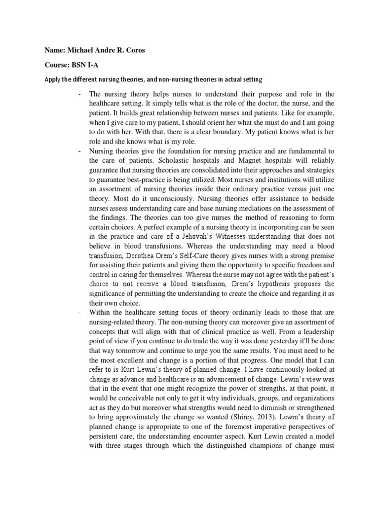 Synchronous Activity Week 3 Pdf Nursing Theory 