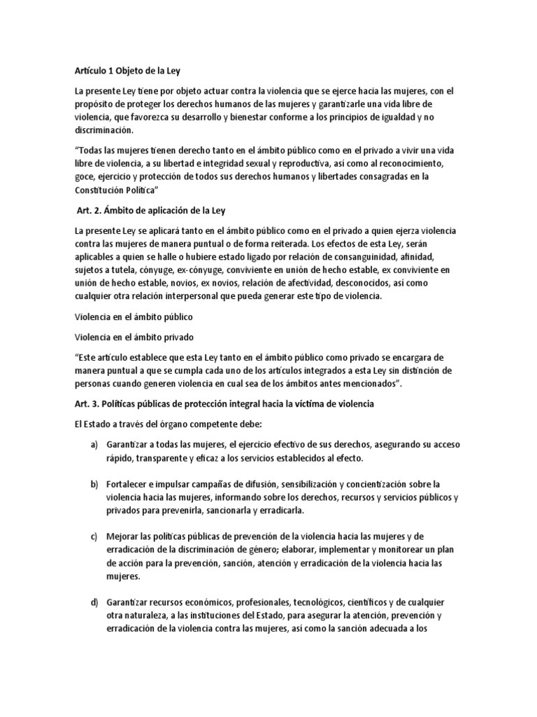 Analisis de La Ley 779 | PDF | La violencia contra las mujeres | Derechos humanos