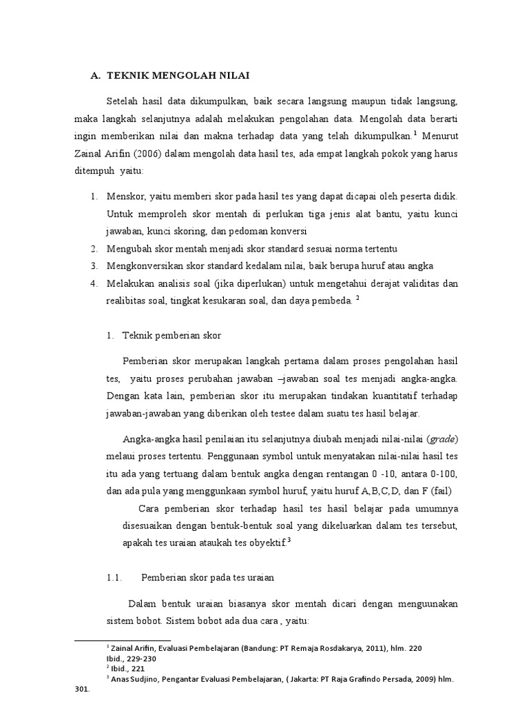 Teknik Mengolah Nilai | PDF