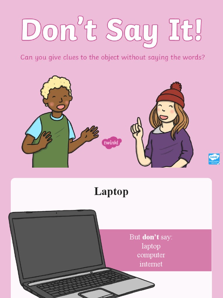 Roi L 0712 Dont Say It Oral Language Game Powerpoint Ver 1 | PDF