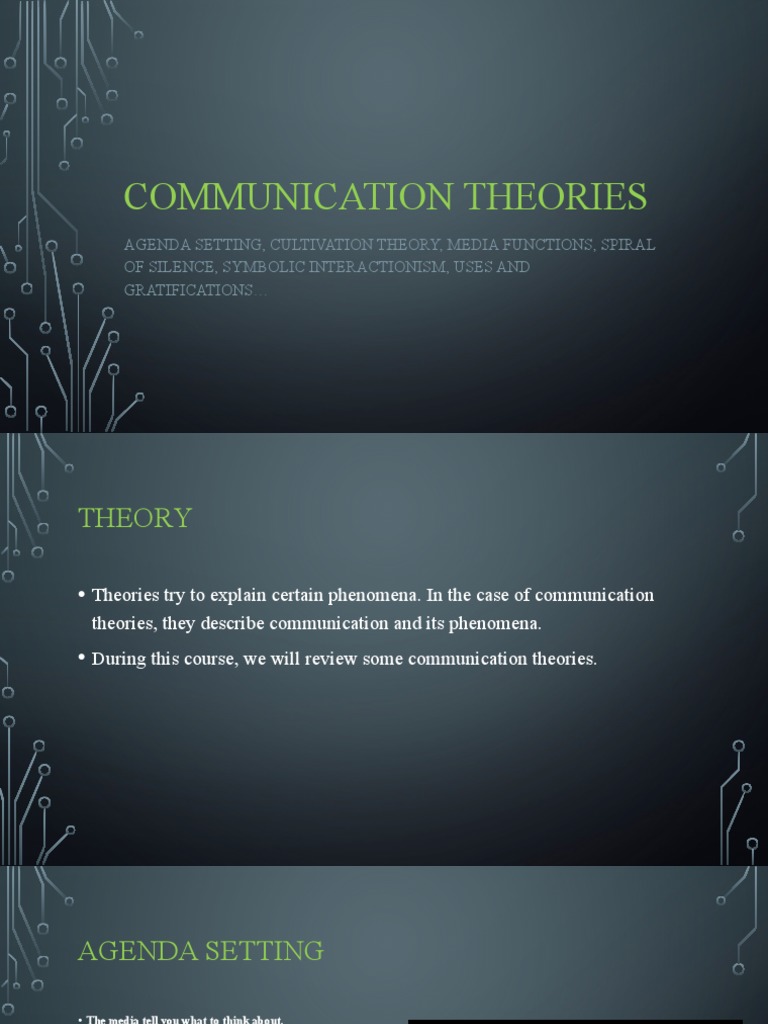 Communication Theories Overview | PDF | Communication | Cognitive Science