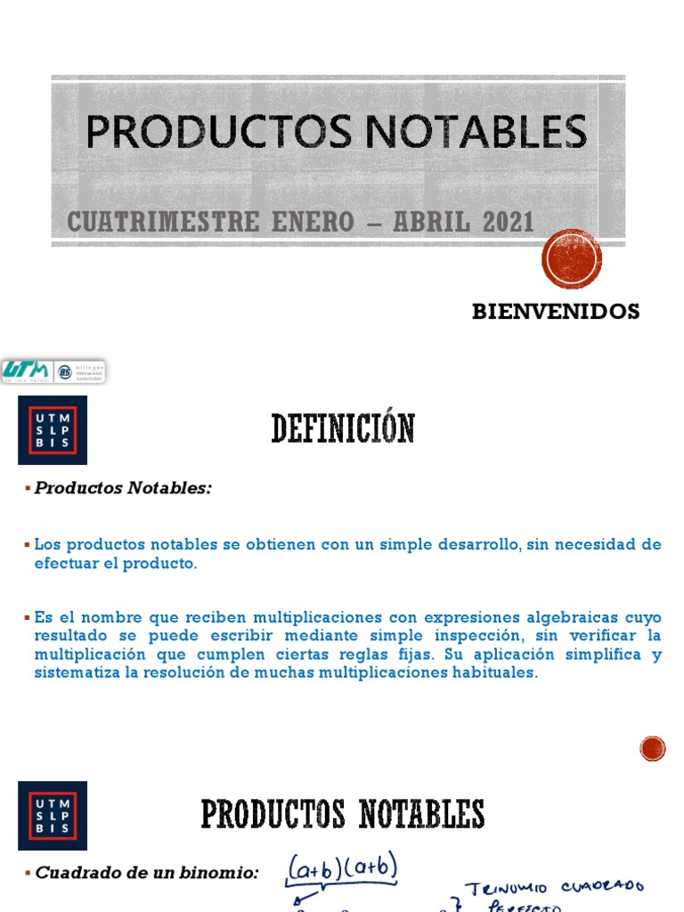 02 Productos Notables | PDF | Aritmética | Matemáticas