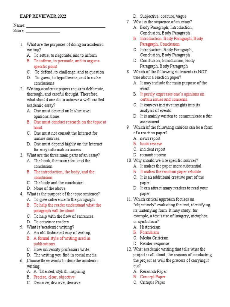 EAPP Reviewer 2023 | PDF | Sampling (Statistics) | Survey Methodology