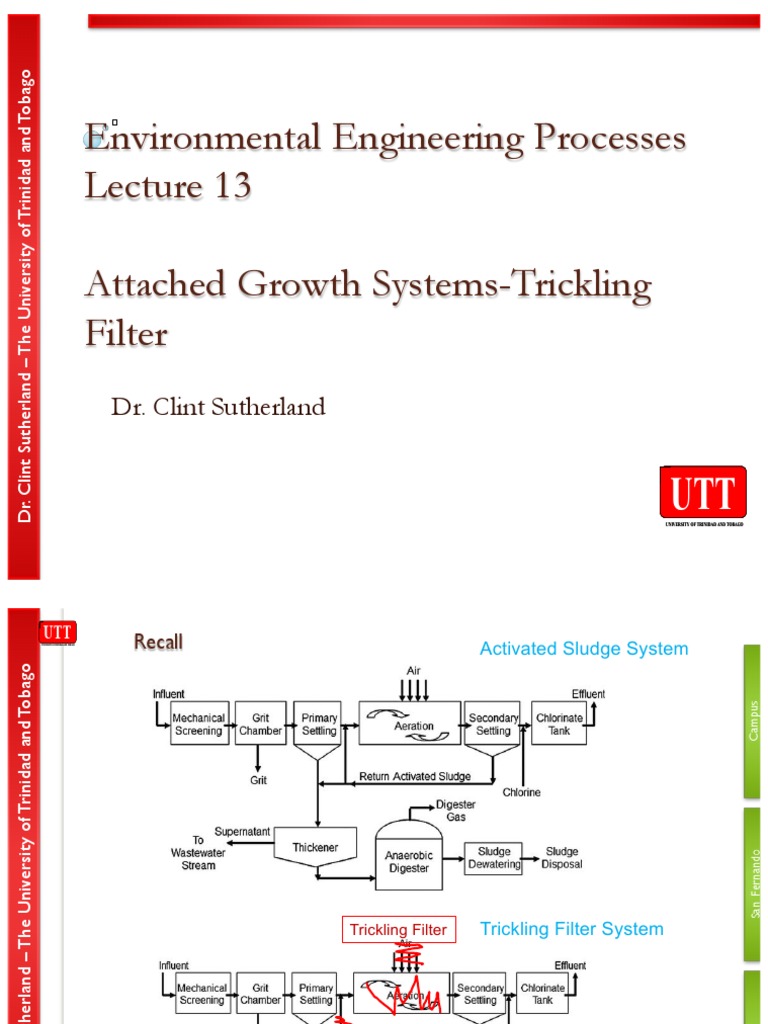ENEN3004 Lecture 13 Attached Growth Systems | PDF