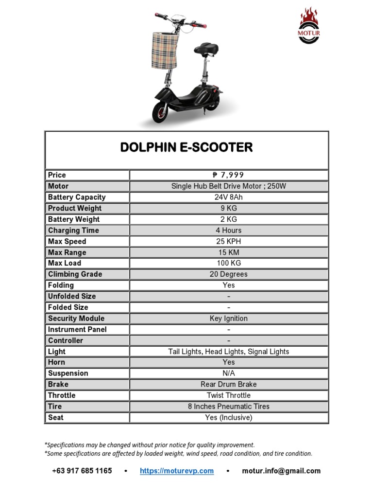 Motur EVP Scooters | PDF | Brake | Tire