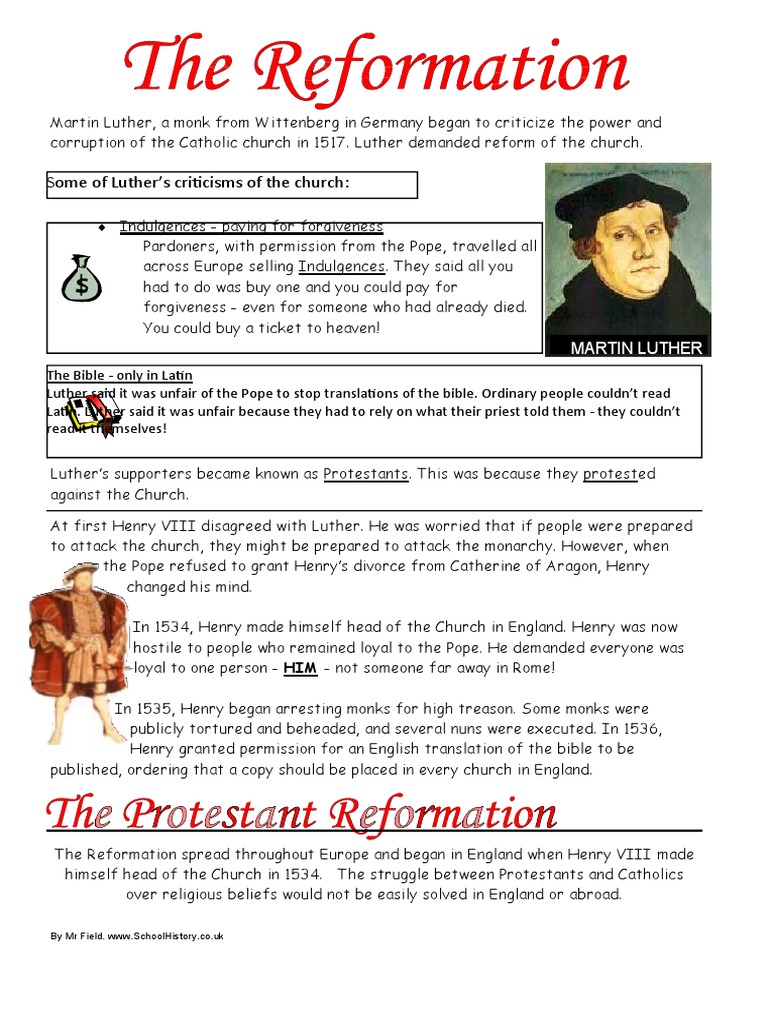 Martin Luther and the Protestant Reformation | PDF | Martin Luther ...