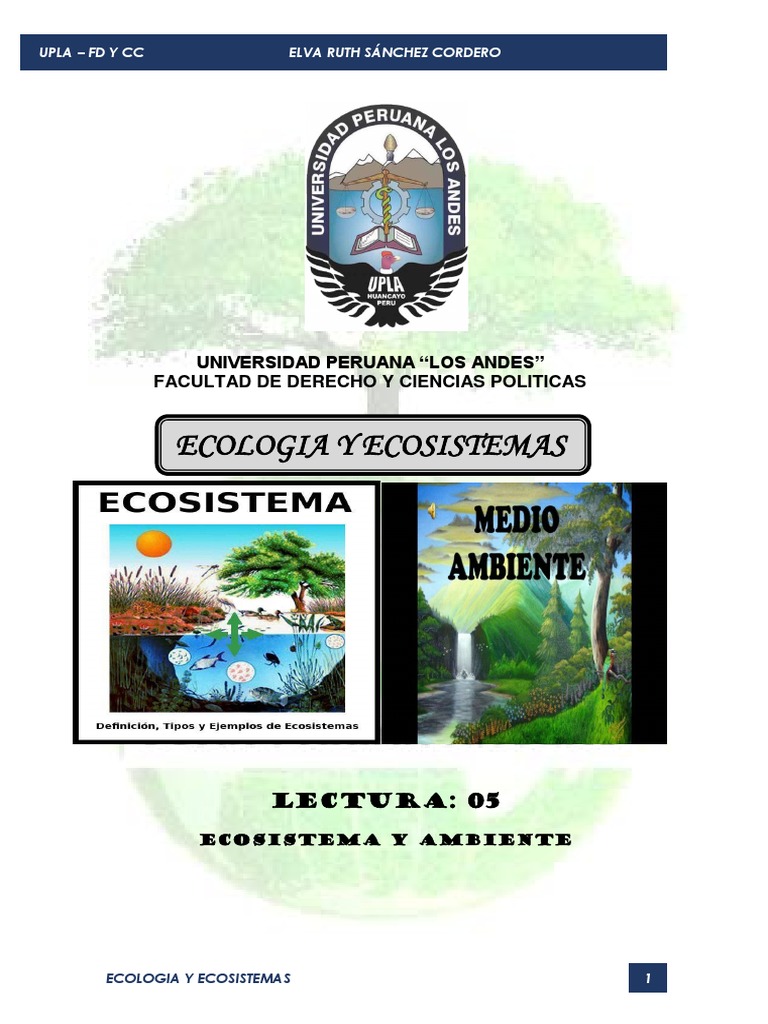Ecosistema y Ambiente. Material de Lectura Obligatoria | PDF ...