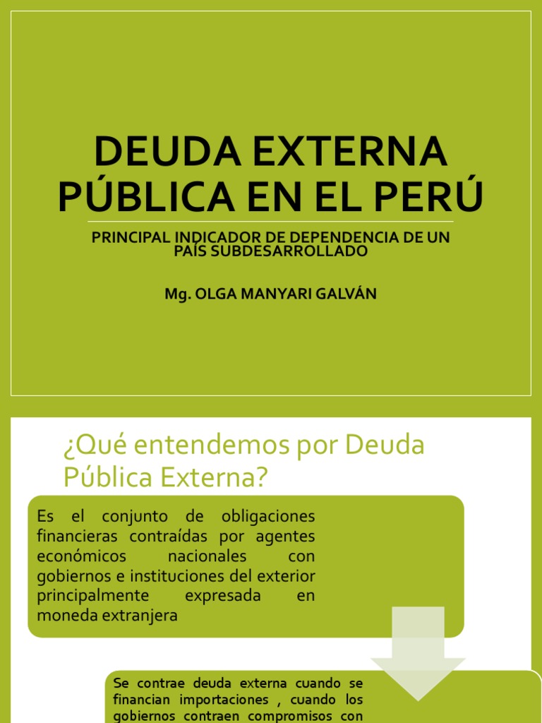 Deuda Externa - Peru | PDF | Deuda gubernamental | Perú