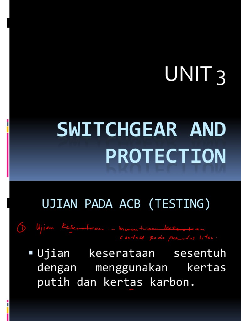 UNIT 3 - SWITCHGEAR AND PROTECTION (Part2) | PDF