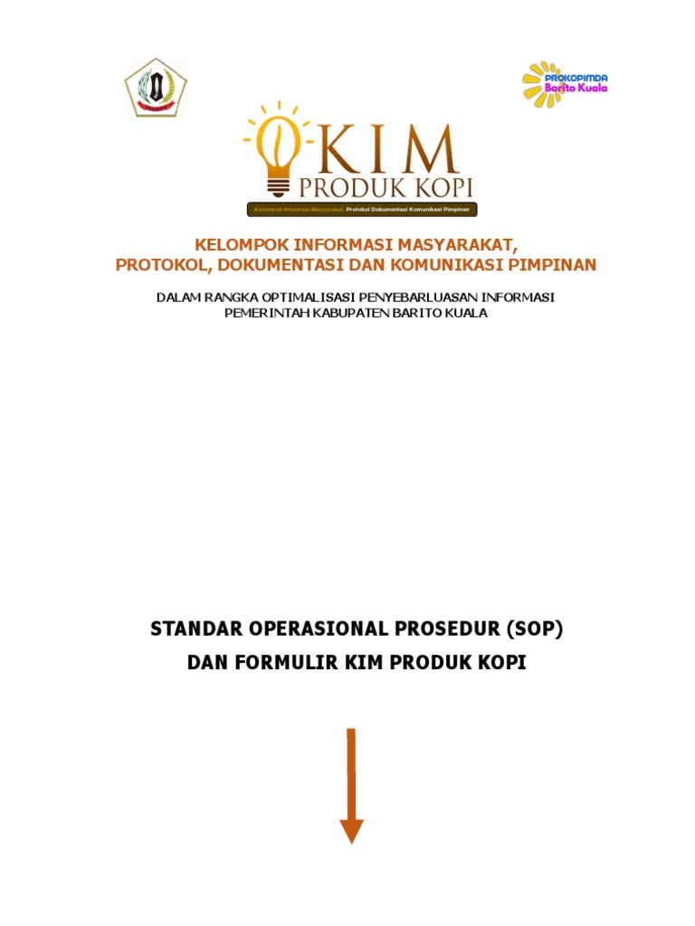Sop Formulir Kim Produk Kopi Pdf