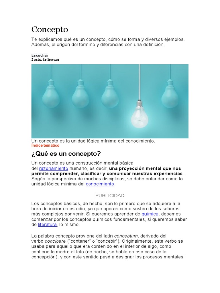Concepto | PDF | Concepto | Palabra