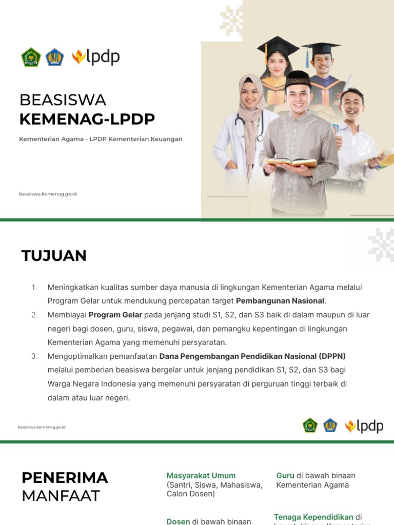 Booklet Kemenag-LPDP Scholarship | PDF