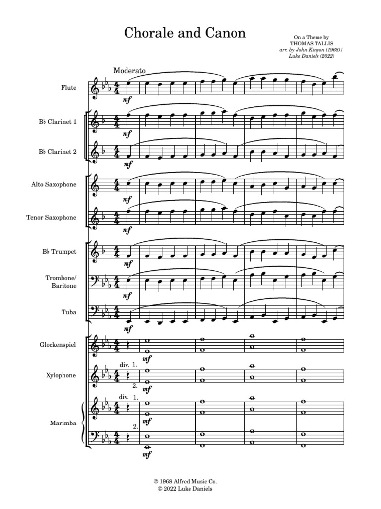 Chorale and Canon | PDF | Musical Instruments | Orchestras