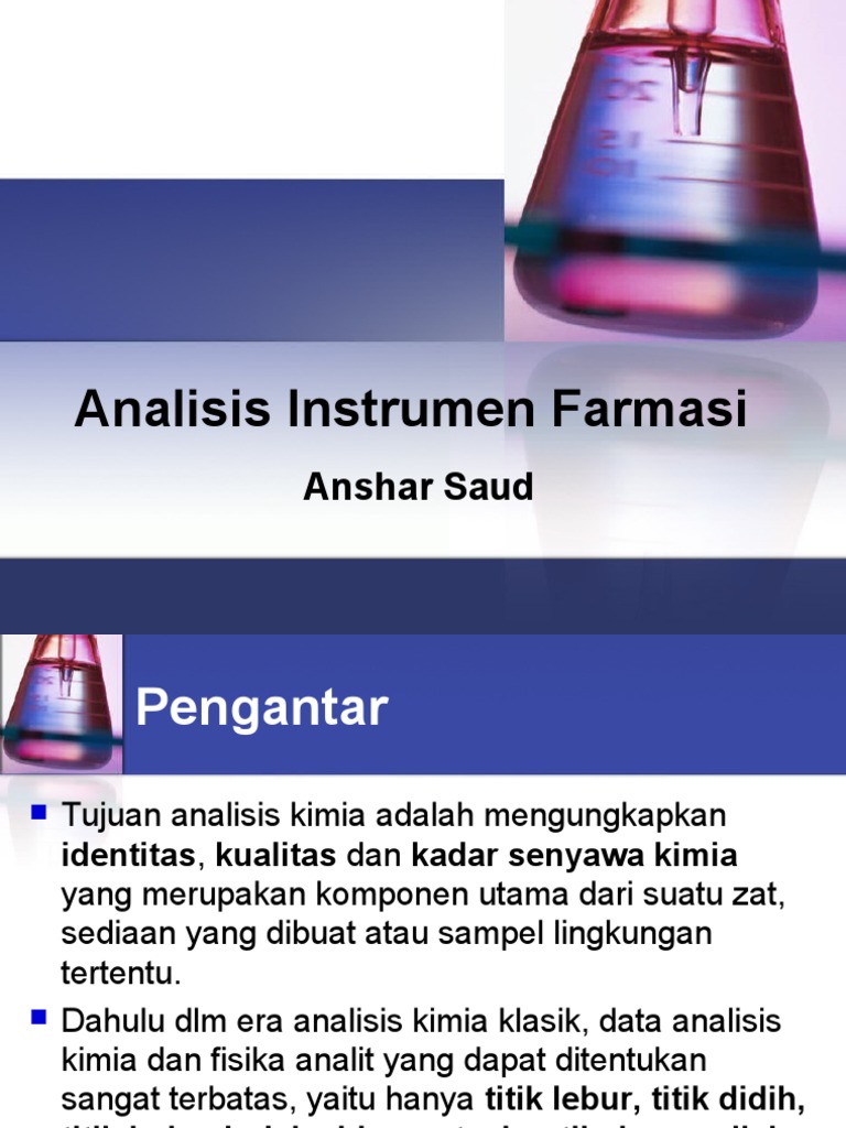 Analisis Instrumen Farmasi (2010) | PDF