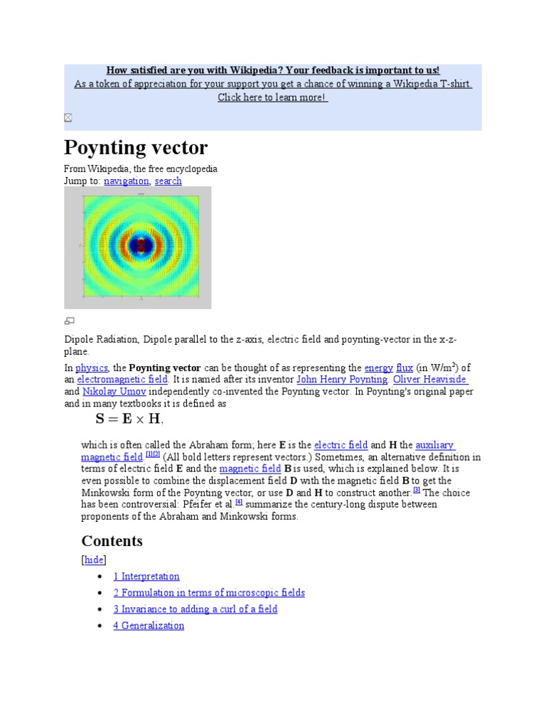 Poynting Vector Pdf Waves Mathematical Physics