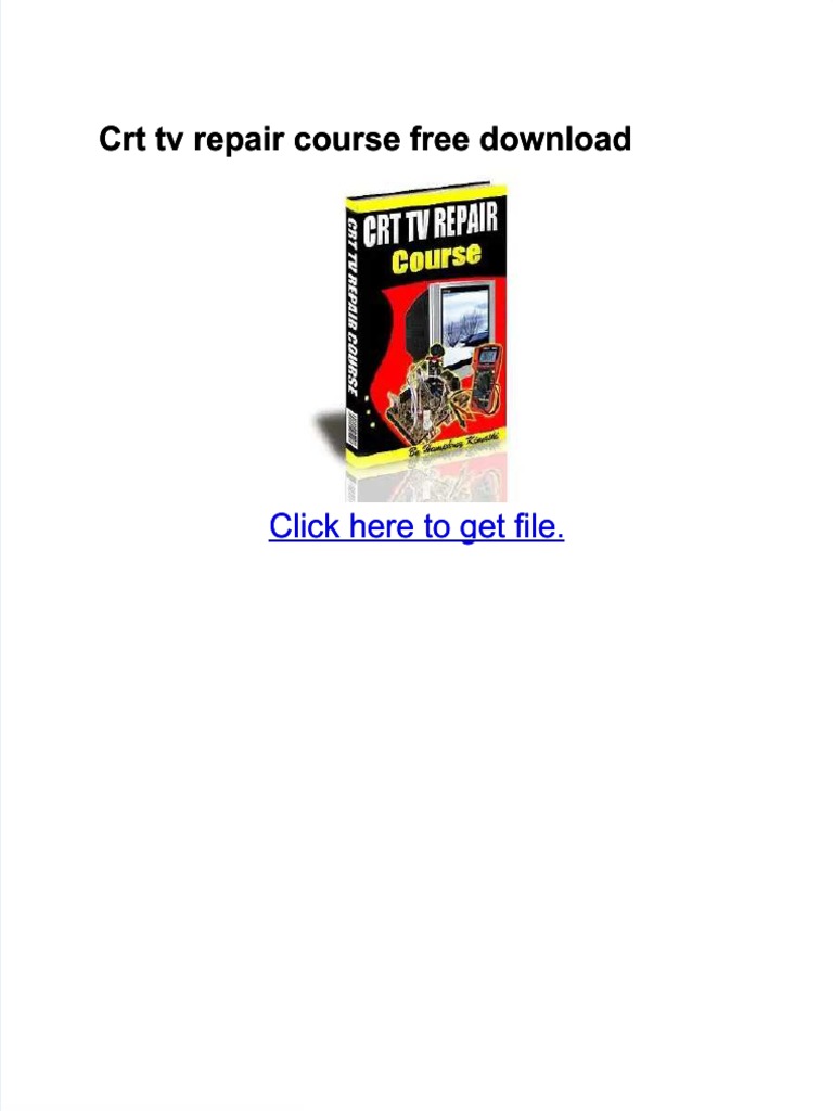 PDF CRT TV Repair Course DL | PDF