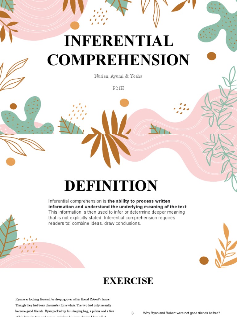 Inferential Comprehension | PDF | Reading Comprehension | Inference