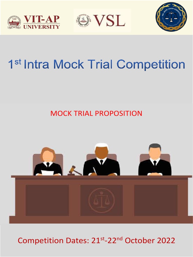 MOOT COURT Problem - Trial Advocacy VIT LAW College | PDF | Criminal Law | National Security