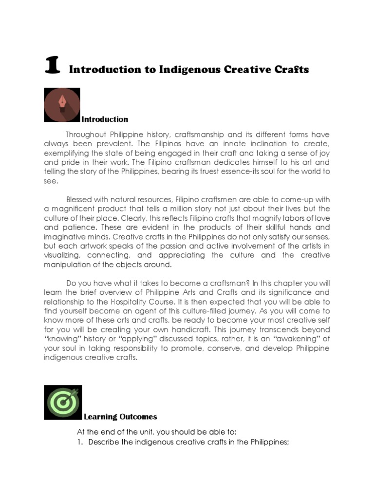 1 Introduction To Indigenous Creative Crafts - JONA | PDF | Pottery ...