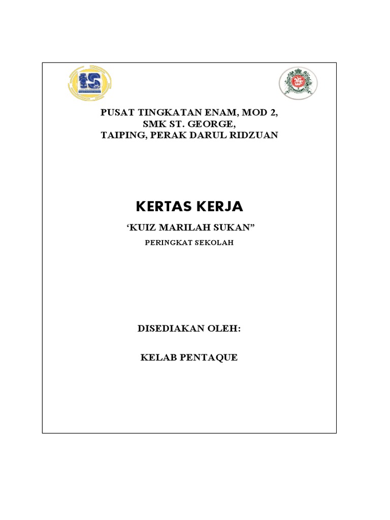 Kuiz Marilah Sukan di SMK St. George | PDF | Seni