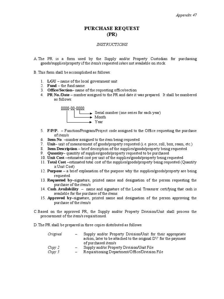 Purchase Request Instructions | PDF