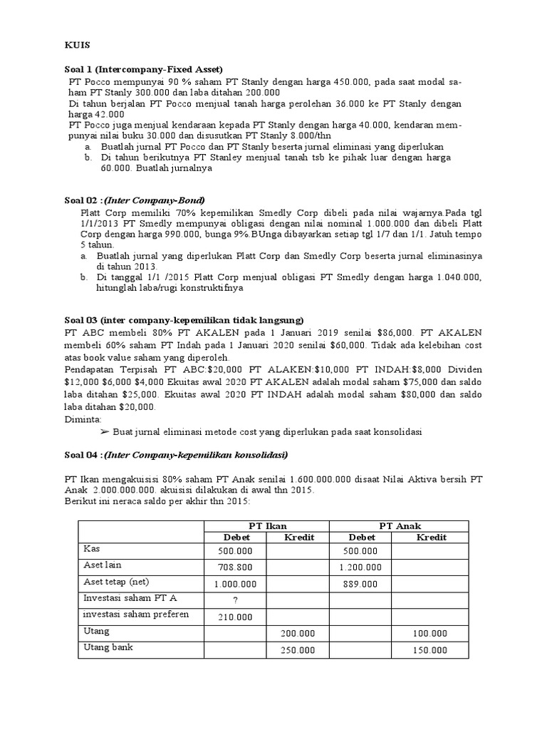 Kuis AKL 1 2022 | PDF