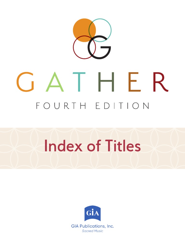G4 Title Index GIA Gather Fourth Edition | Download Free PDF | Jesus ...