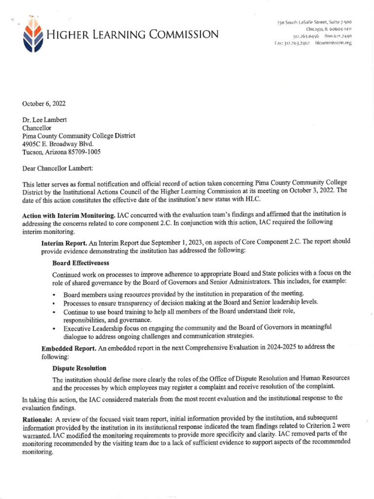 HLC Final Report | PDF