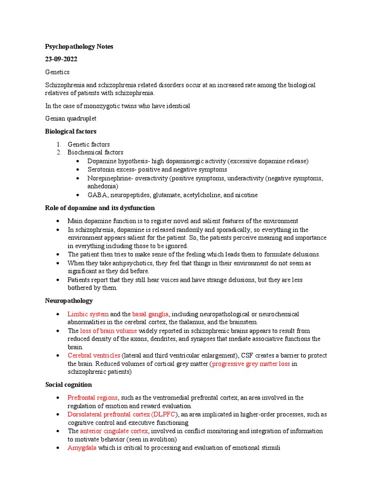 Psychopathology Notes | PDF | Self-Improvement | Wellness