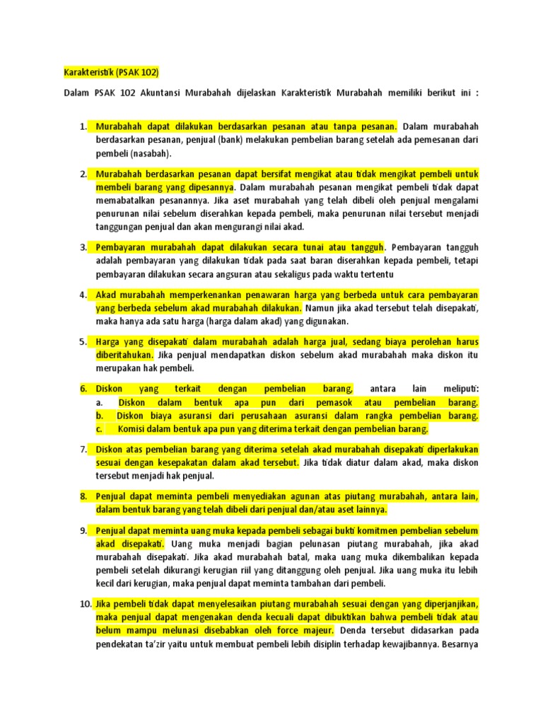 Karakteristik Murabahah | PDF