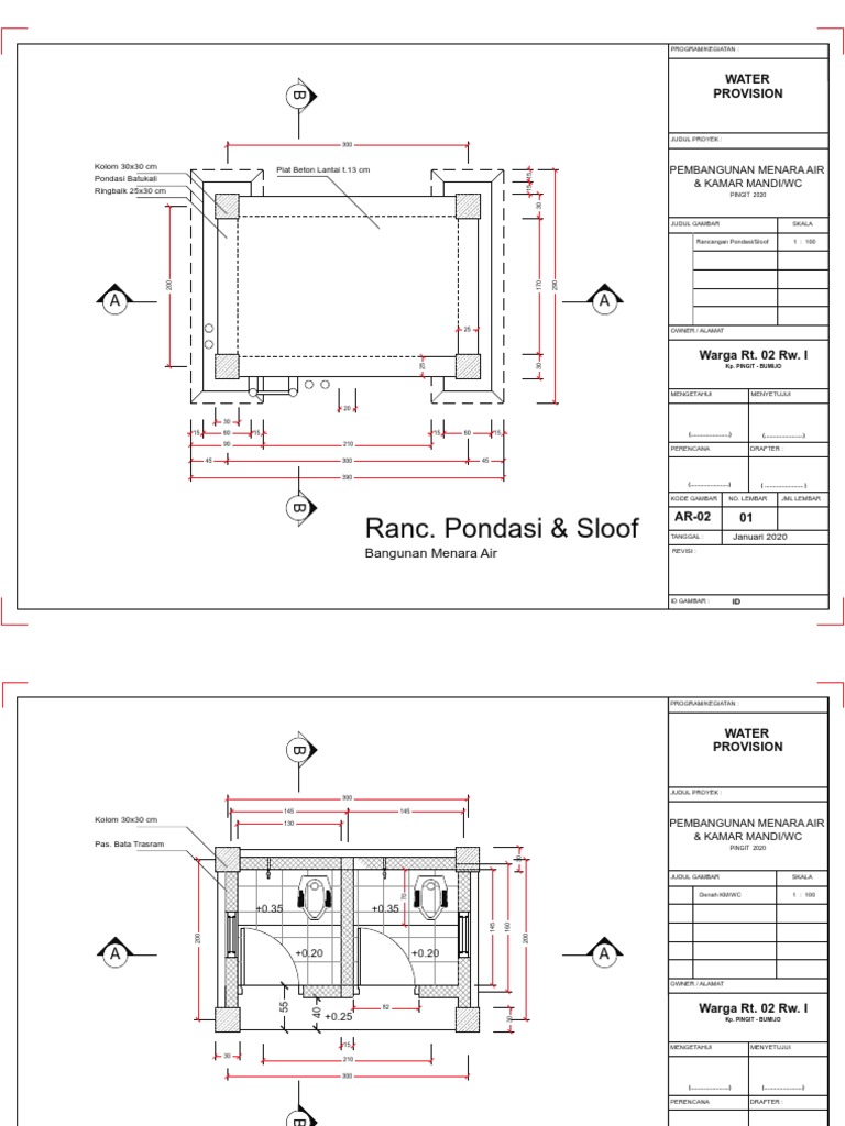 Gambar Rancangan Menara Air | PDF