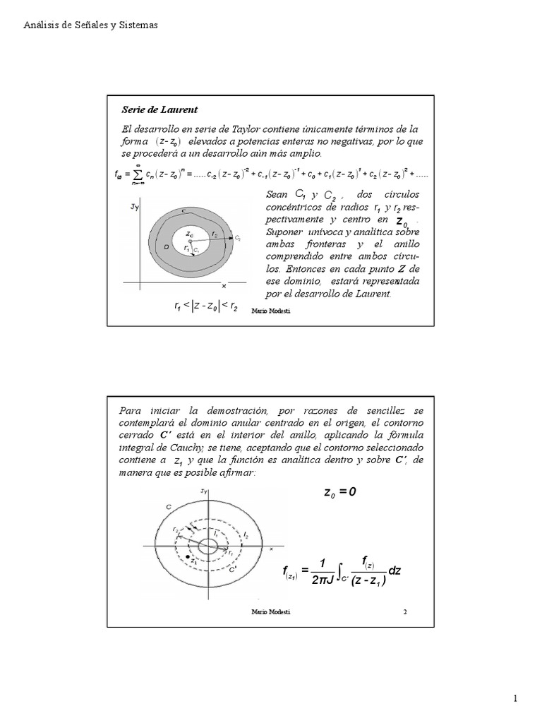 4 Series Laurent | PDF | Integral | Análisis matemático