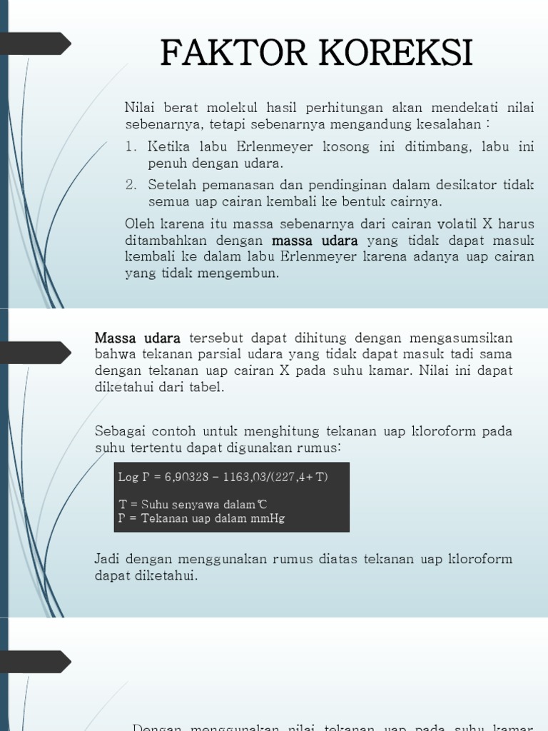 Faktor Koreksi | PDF | Metode & Bahan Ajar | Sains & Matematika