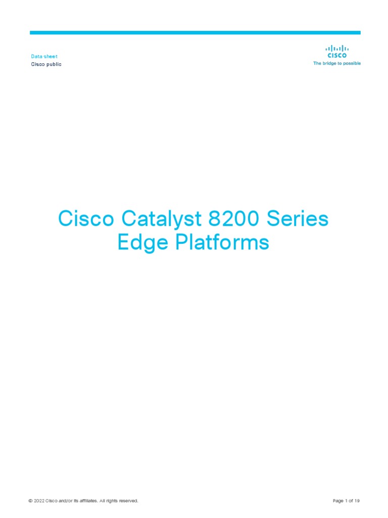 Cisco Catalyst 8200 Series Edge Platforms | PDF | Cloud Computing | Networking