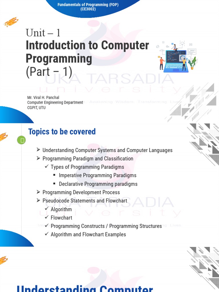 FOP Unit-1 Part-1 (Introduction To Computer Programming) | PDF ... FOP Unit-1 Part-1 (Introduction To Computer Programming) | PDF ...