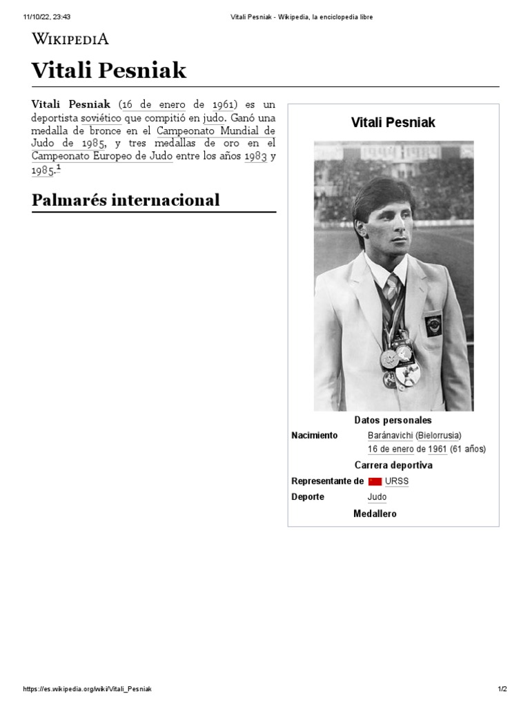 Vitali Pesniak | PDF | Wikipedia | Procesamiento de información social
