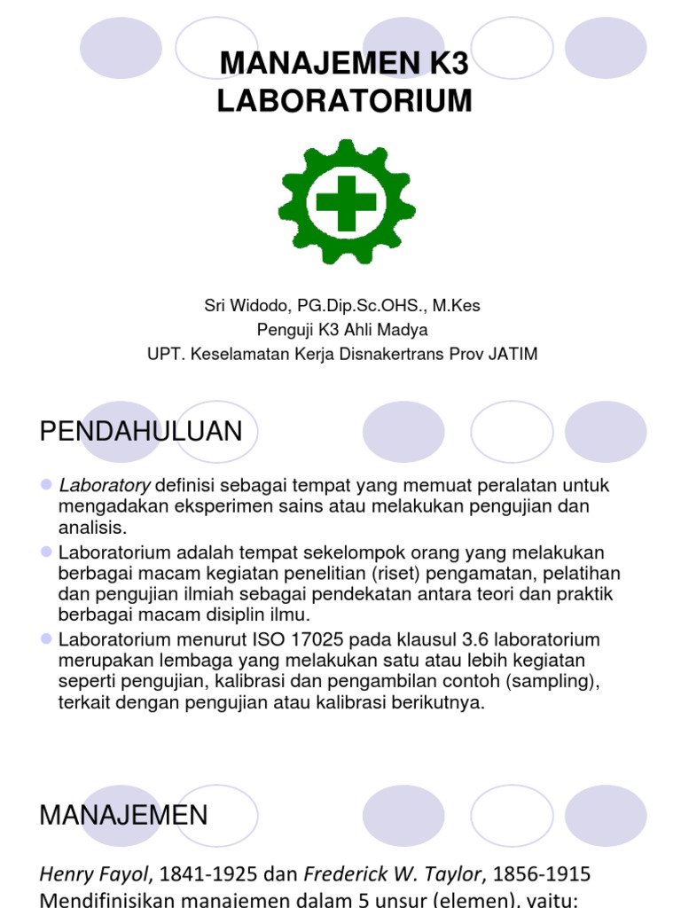 MANAJEMEN K3 Lab | PDF