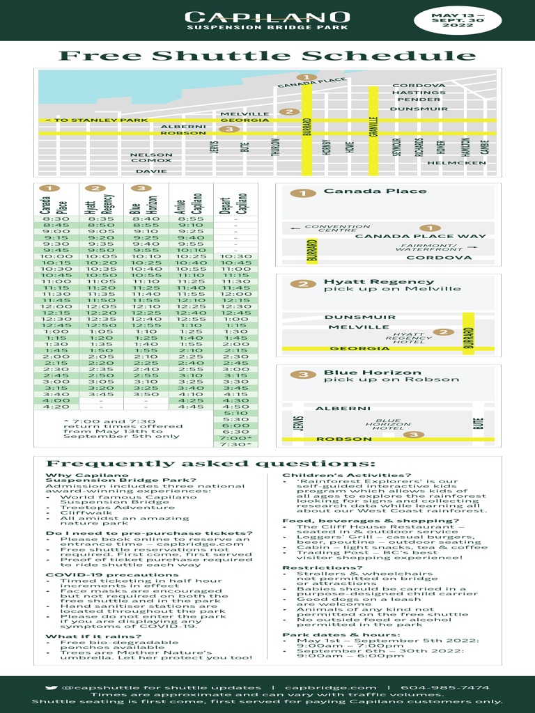 10 Shuttle Bus Digital Schedule Summer 2022 v2 | PDF | Food And Drink
