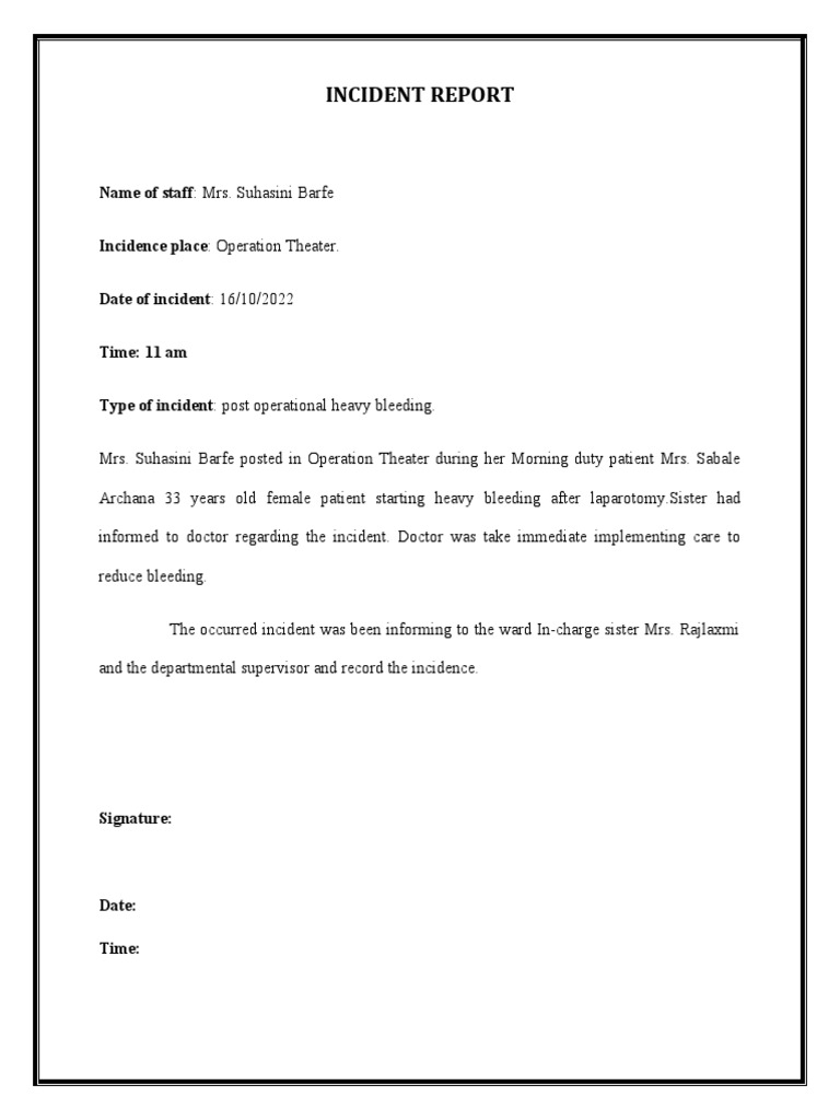 AA Incident and Night Report | PDF