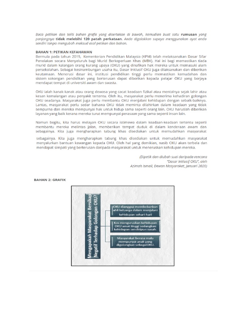 Latihan Rumusan OKU | PDF