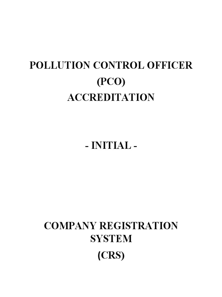 Cover Page - PCO | PDF
