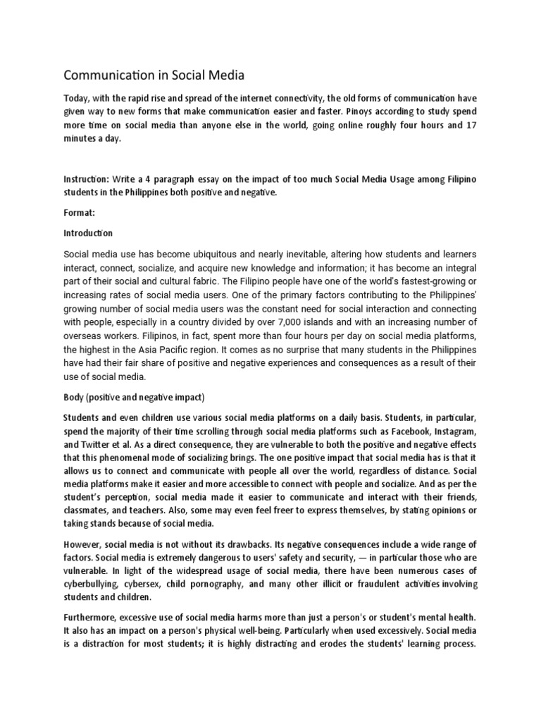 Activity On Social Media Communication | PDF | Social Media | Popular Culture & Media Studies