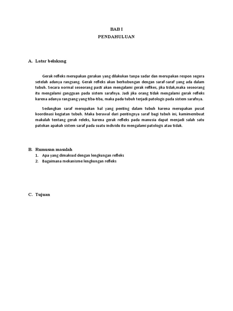 Mekanisme dan Jenis Gerak Refleks Manusia | PDF | Sains & Matematika