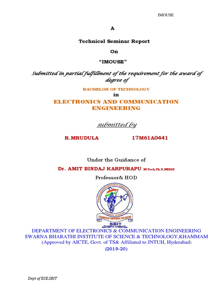 Technical Seminar Report-Sample | PDF | Wireless Sensor Network | Surveillance